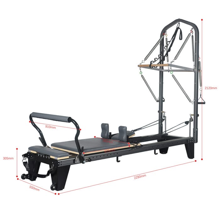 Pilates Reformer Half Trapeze – Aluminium Studio Reformer with Jump ...