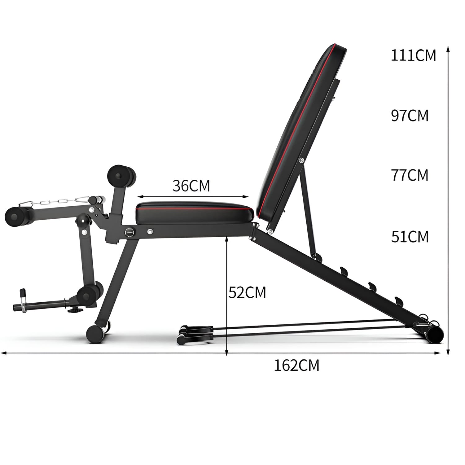 Weight Bench with Leg extension | Modern Fitness