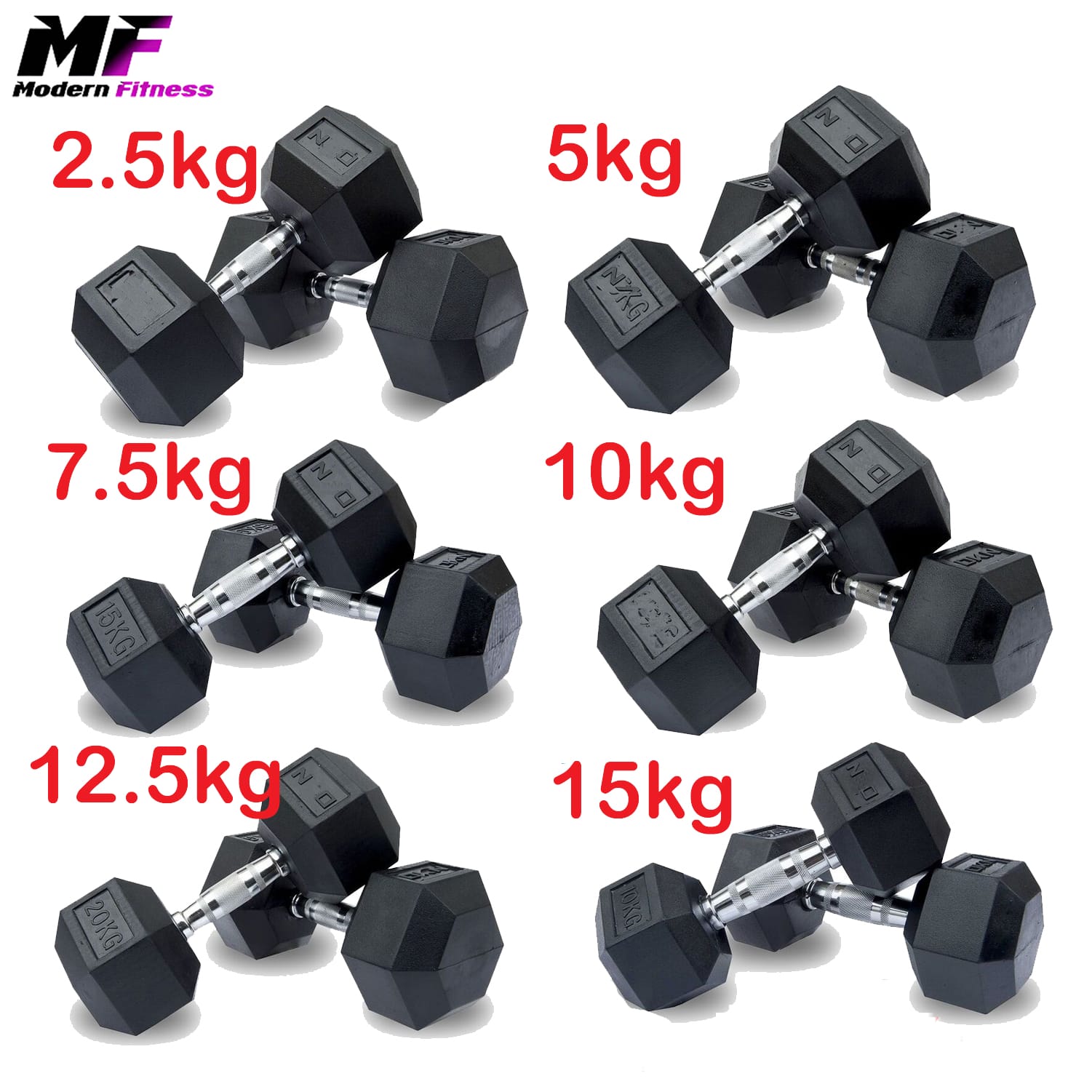 Hex Dumbbells (Pair) | Modern Fitness