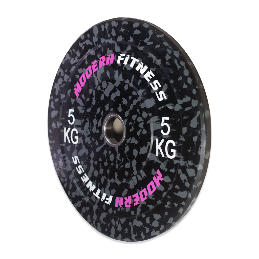 Olympic Weight Plate 5kg – Camo Design, Durable Rubber, Olympic Standard