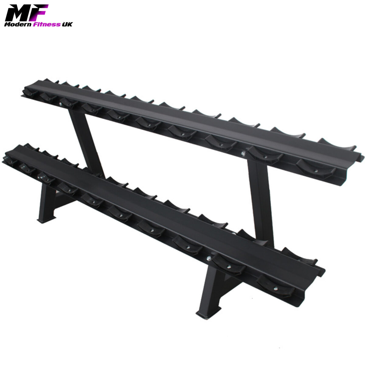 Professional Dumbbell Rack – 2 Tier, 10 Pair Capacity, Commercial Gym ...
