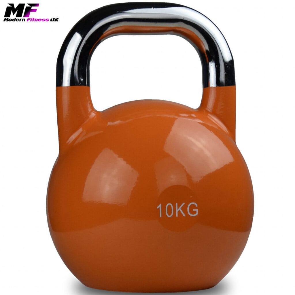 Competition Kettlebell 10kg – Orange, Professional Steel, Smooth Handle